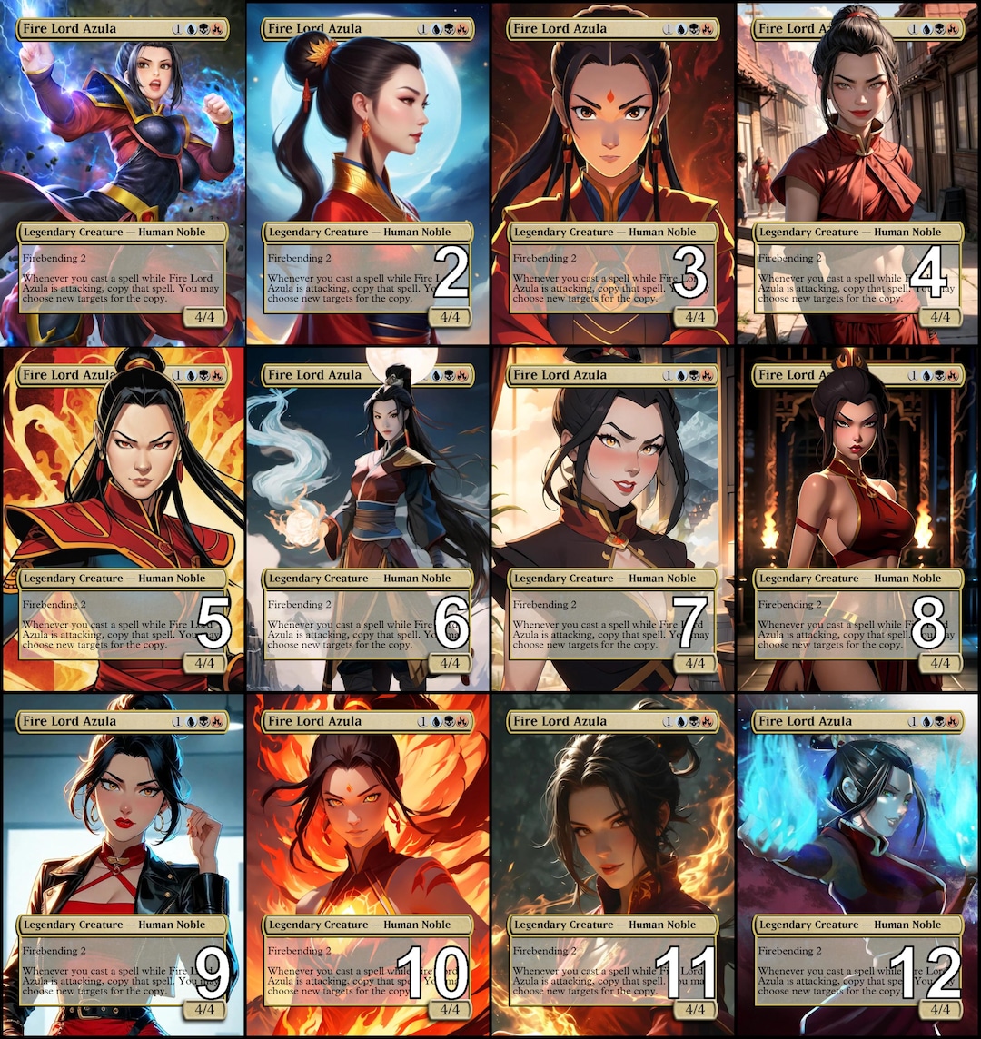 Mtg Fire Lord Azula Token Alternative Art // Choose the Art! - for EDH ...