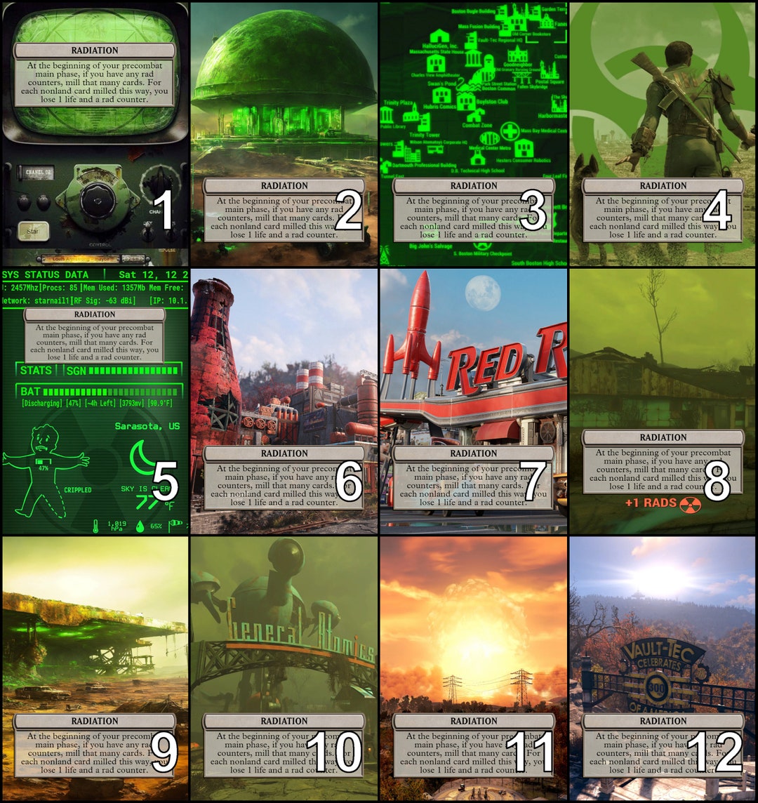 Mtg Radiation for Fallout Token Alternative Art // Choose the Art ...