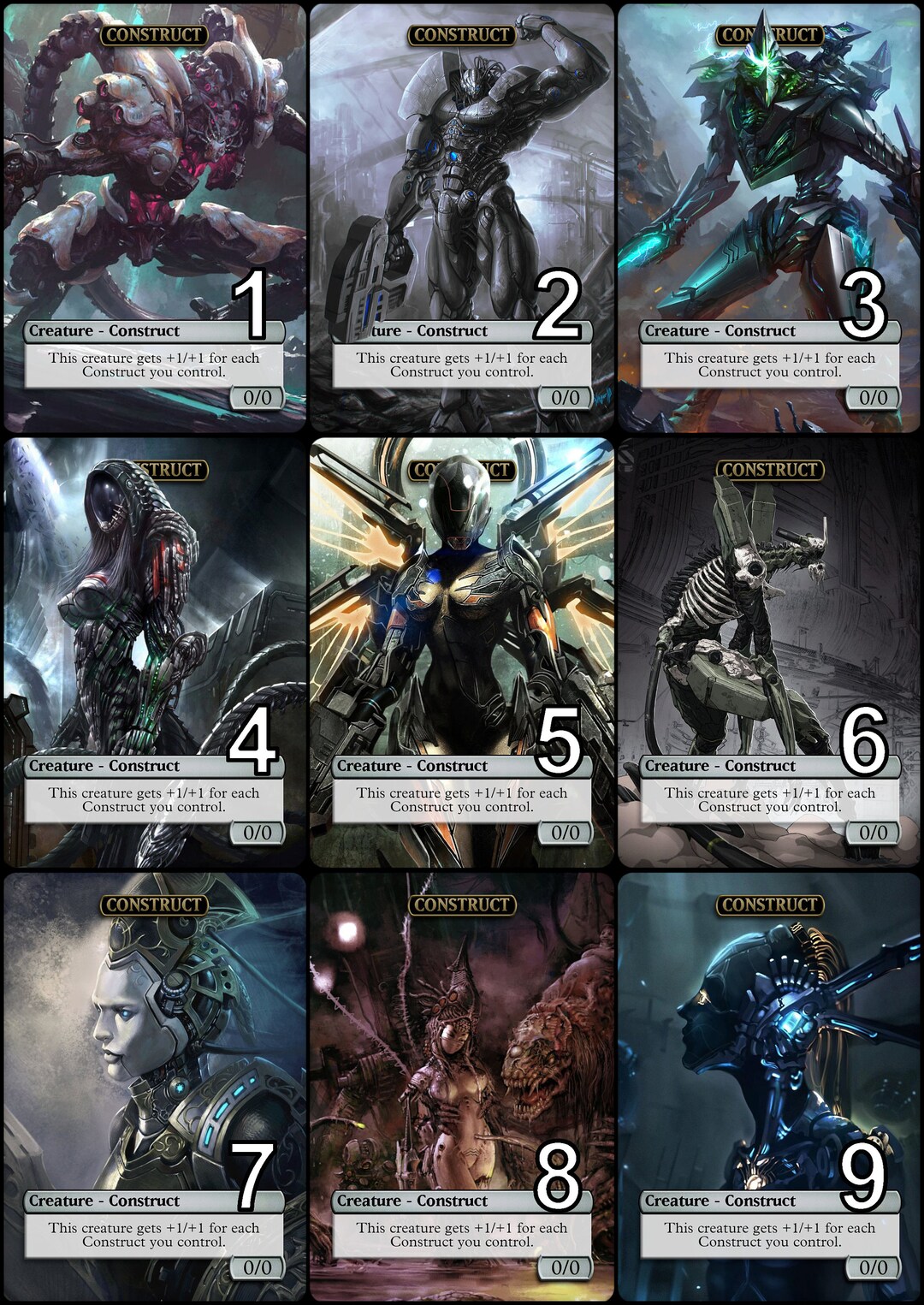 Mtg Construct 0/0 Token for Dollhouse of Horrors Alternative Art ...