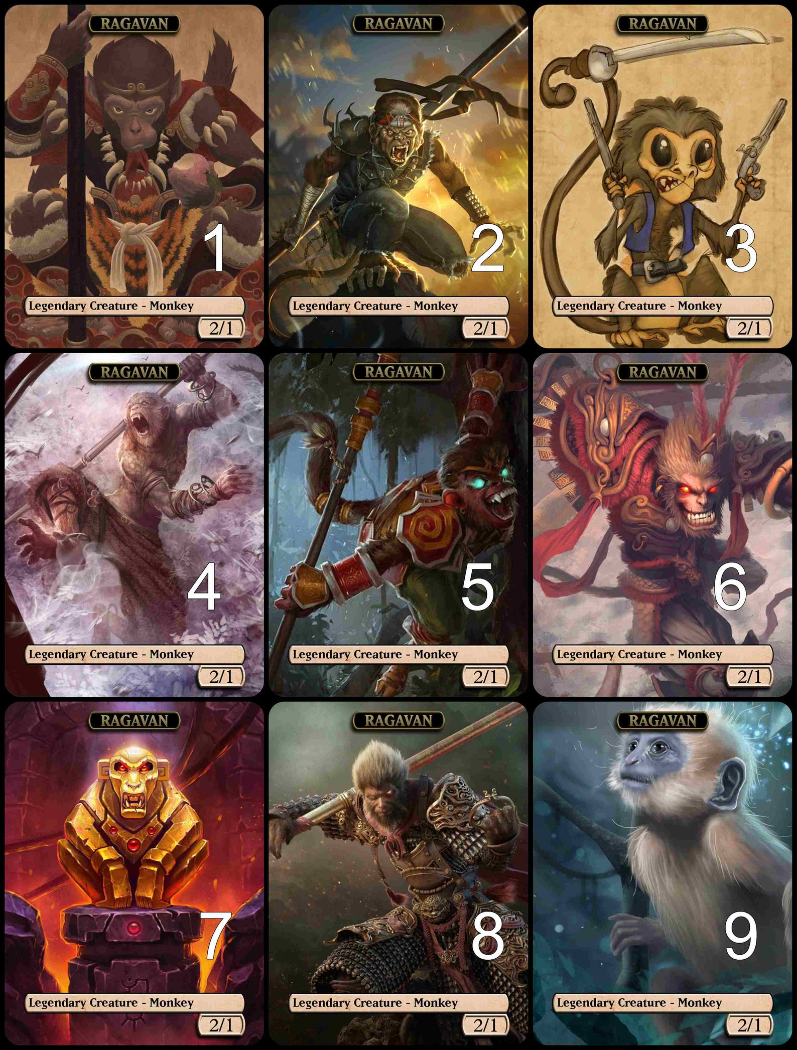 Mtg Ragavan 2/1 Token for Kari Zev Alternative Art // Choose the Art ...