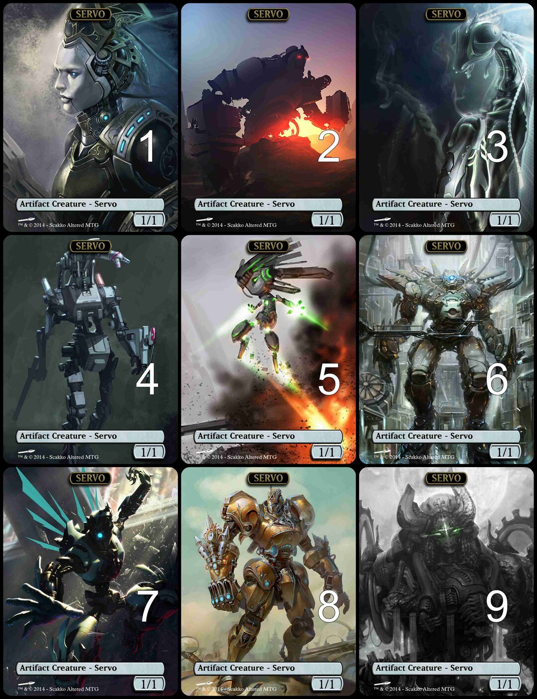 Mtg Servant 1/1 Token Alternative Art // Choose the Art! - for EDH ...