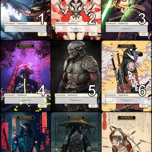 Mtg Samurai 2/2 Token Alternative Art // Choose the Art! - for EDH ...
