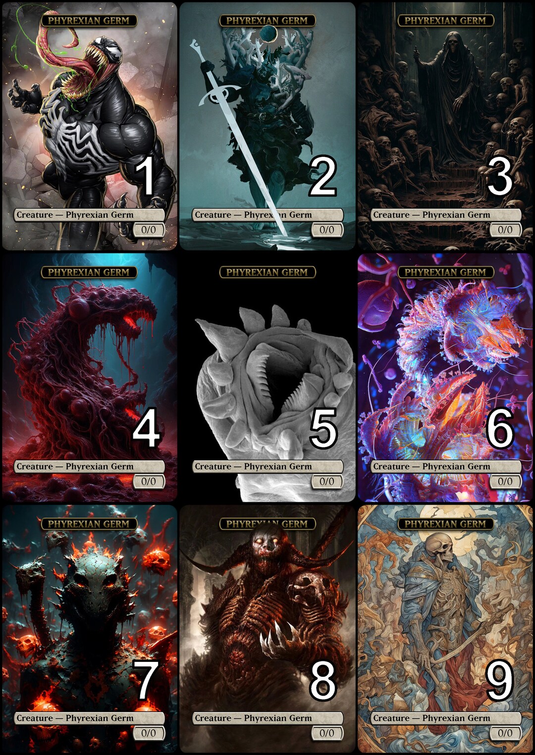 Mtg Germ 0/0 Token Alternative Art // Choose the Art! - for EDH ...