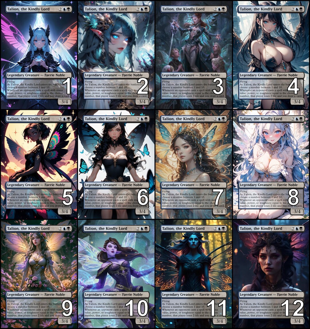 Mtg Talion, the Kindly Lord Token Alternative Art // Choose the Art ...