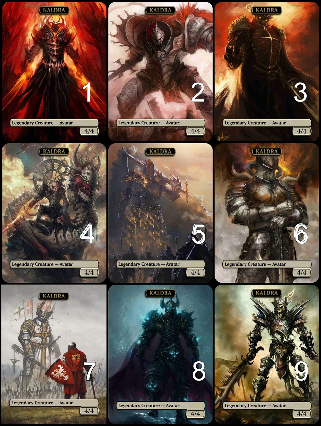 Mtg Kaldra 4/4 Token Alternative Art // Choose the Art! - for EDH ...