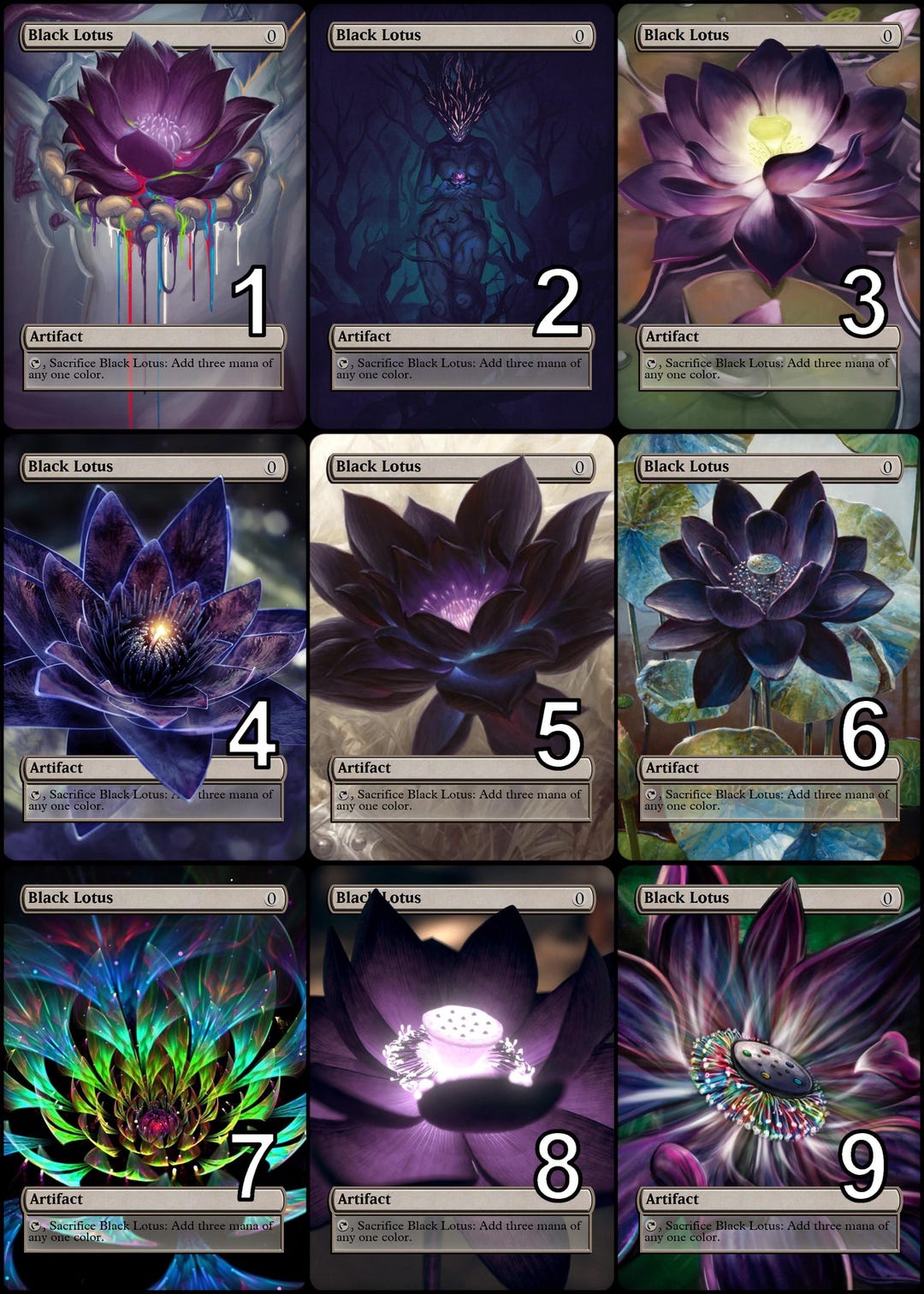 Mtg Black Lotus Token Alternative Art // Choose the Art! - for EDH ...