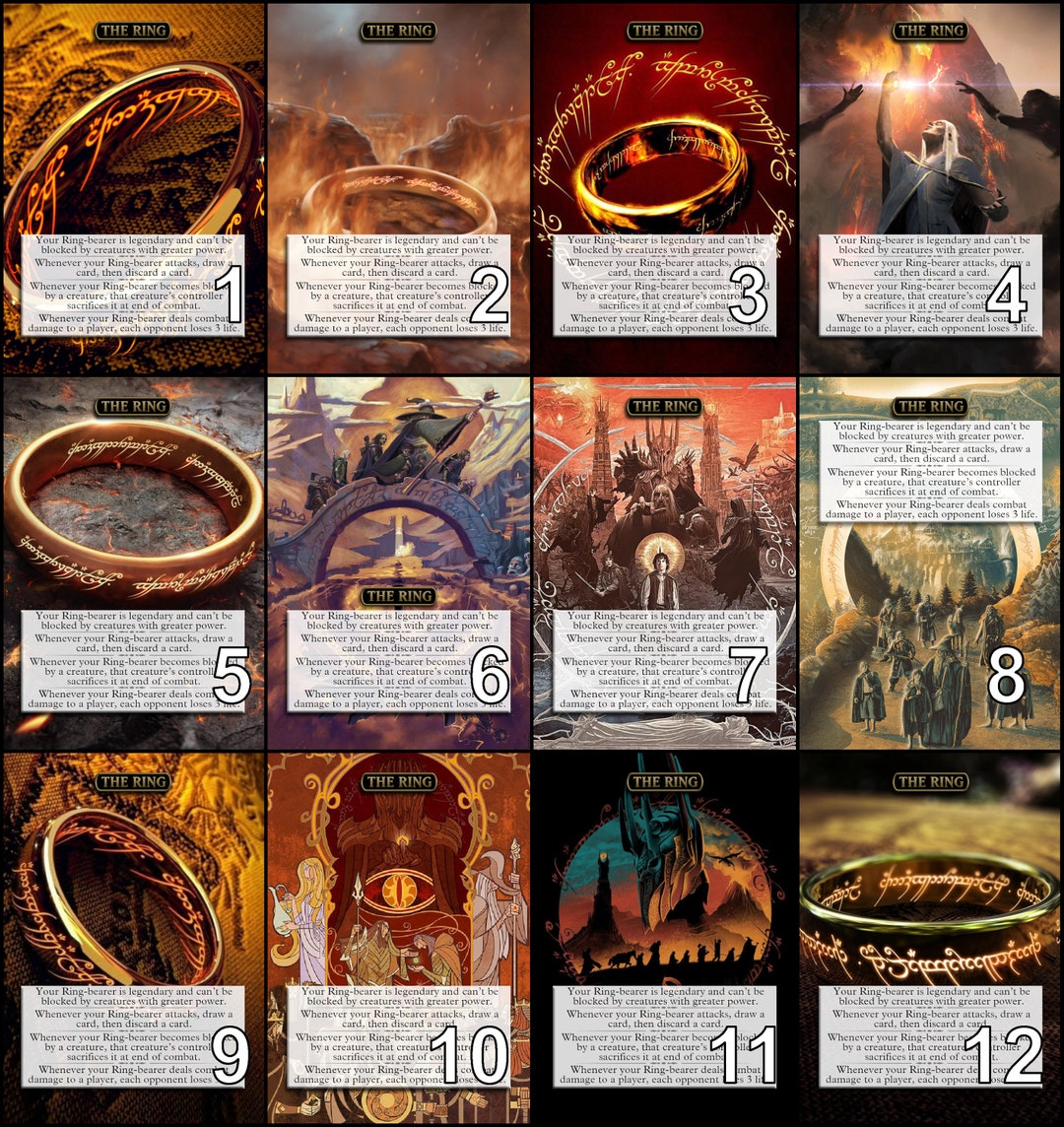 Mtg the Ring Token Alternative Art // Choose the Art for EDH, Commander ...