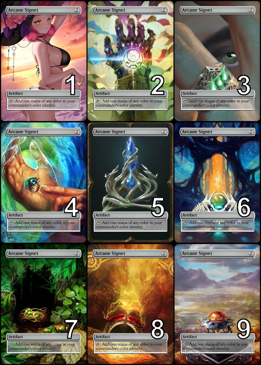 Mtg Arcane Signet Token Alternative Art // Choose the Art! - for EDH ...