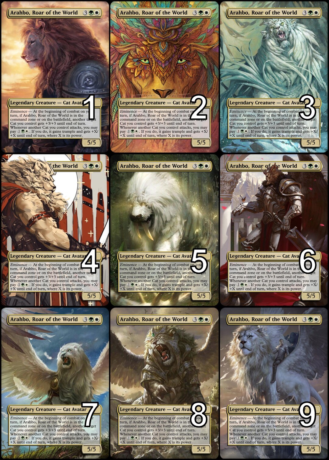 Mtg Arahbo, Roar of the World Token Alternative Art // Choose the Art ...