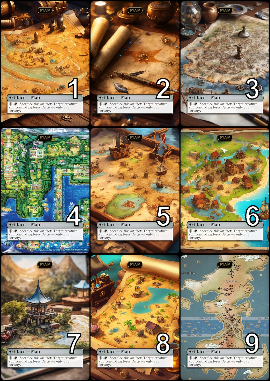 Mtg Map Token Alternative Art // Choose the Art! - for EDH, Commander ...