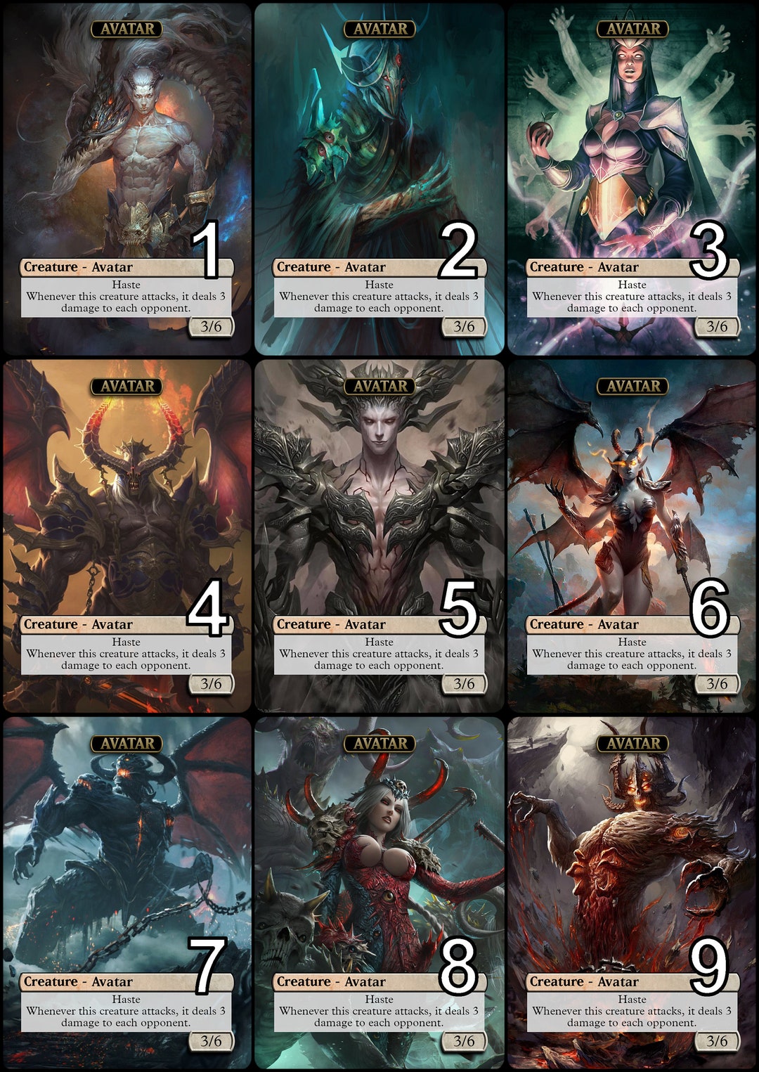 Mtg Avatar 3/6 Token for Extus, Oriq Overlord Alternative Art // Choose ...