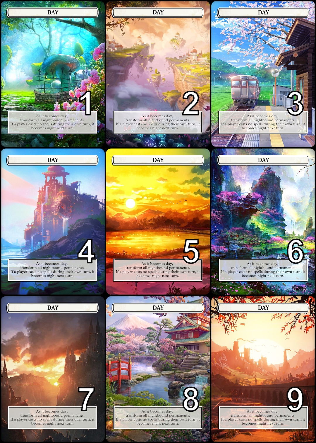 Mtg Day / Night Token Alternative Art // Choose the Art! - for EDH ...