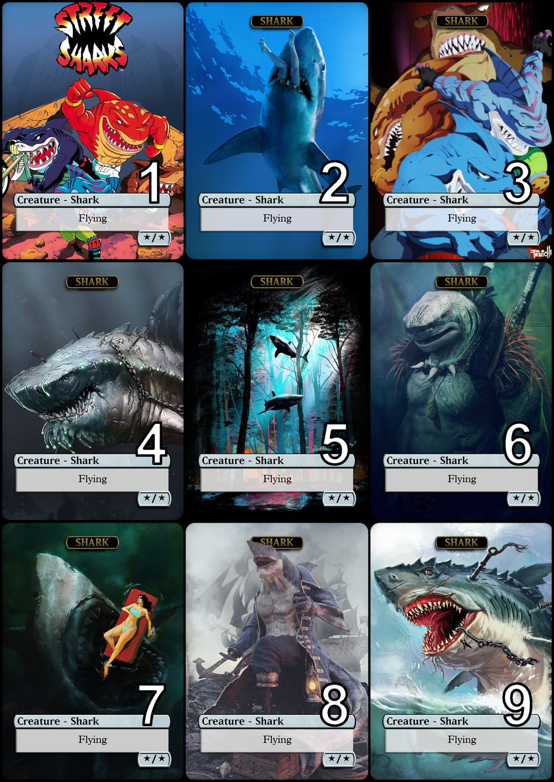 Mtg Shark */* for Shark Typhoon Token Alternative Art // Choose the Art ...