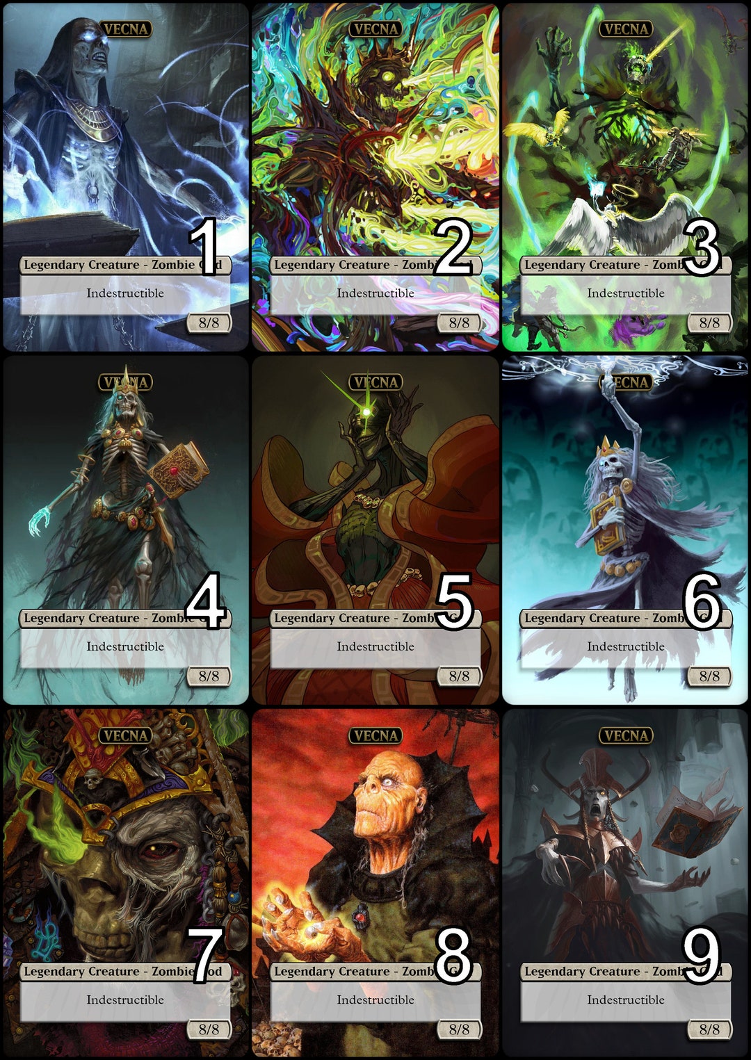 Mtg Vecna 8/8 Token Alternative Art // Choose the Art! - for EDH ...