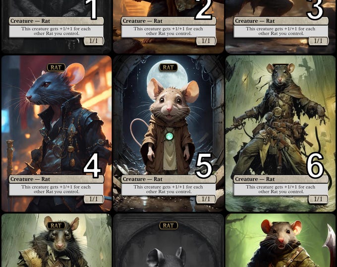 Mtg Rat 1/1 for Vren, the Relentless Token Alternative Art // Choose ...