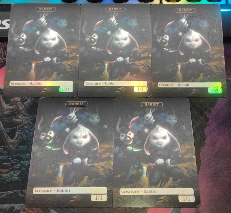 Mtg Rabbit 1/1 Token Alternative Art // Choose the Art! - for EDH ...