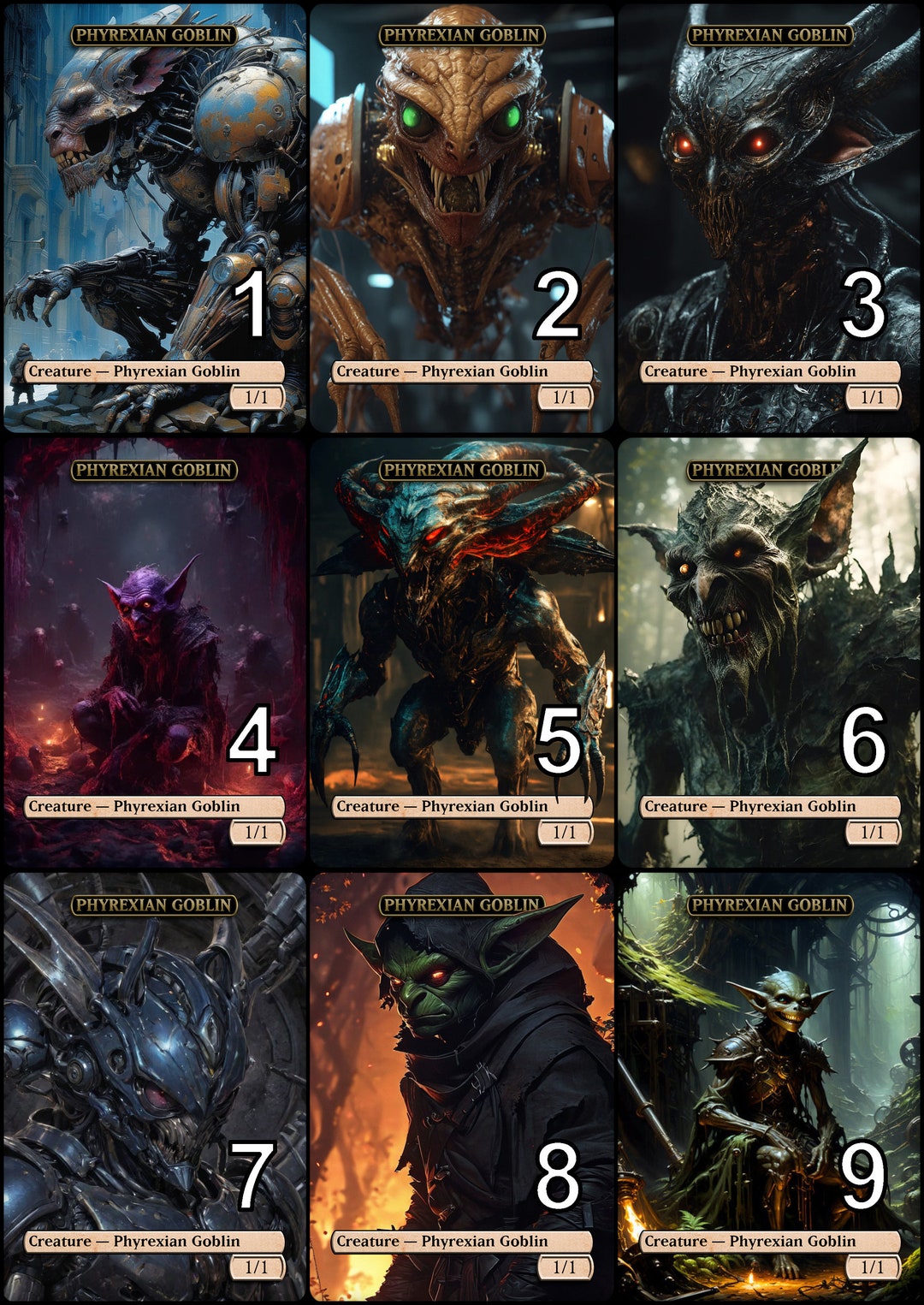 Mtg Phyrexian Goblin 1/1 Token Alternative Art // Choose the Art! - for ...