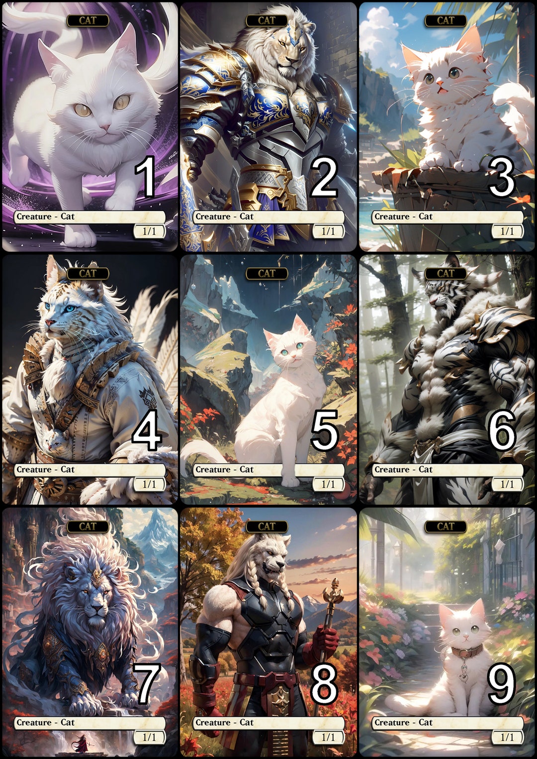 Mtg Cat 1/1 for Ocelot Pride Token Alternative Art // Choose the Art ...