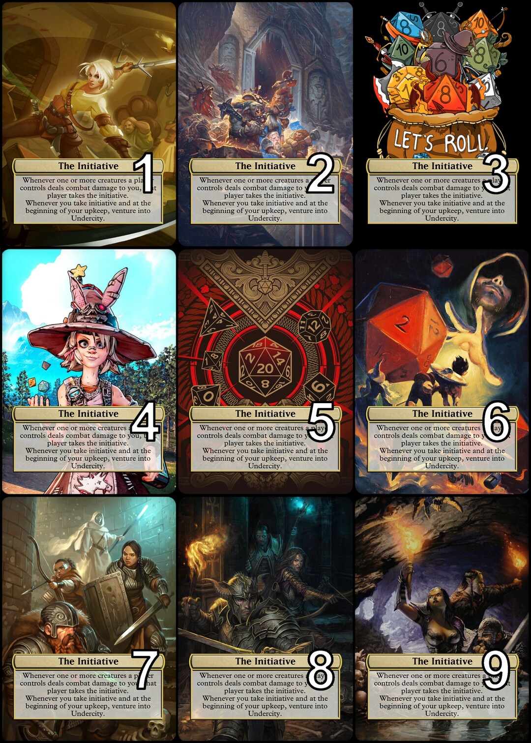 Mtg the Initiative Token Alternative Art // Choose the Art! - for EDH ...