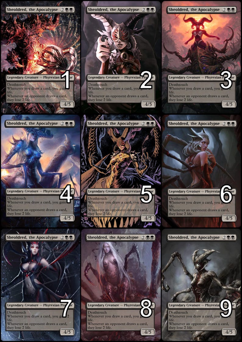 Mtg Sheoldred, the Apocalypse Token Alternative Art // Choose the Art ...