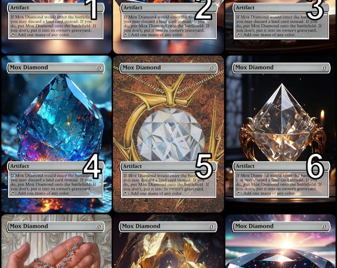 Mtg Mox Diamond Token Alternative Art // Choose the Art! - for EDH ...