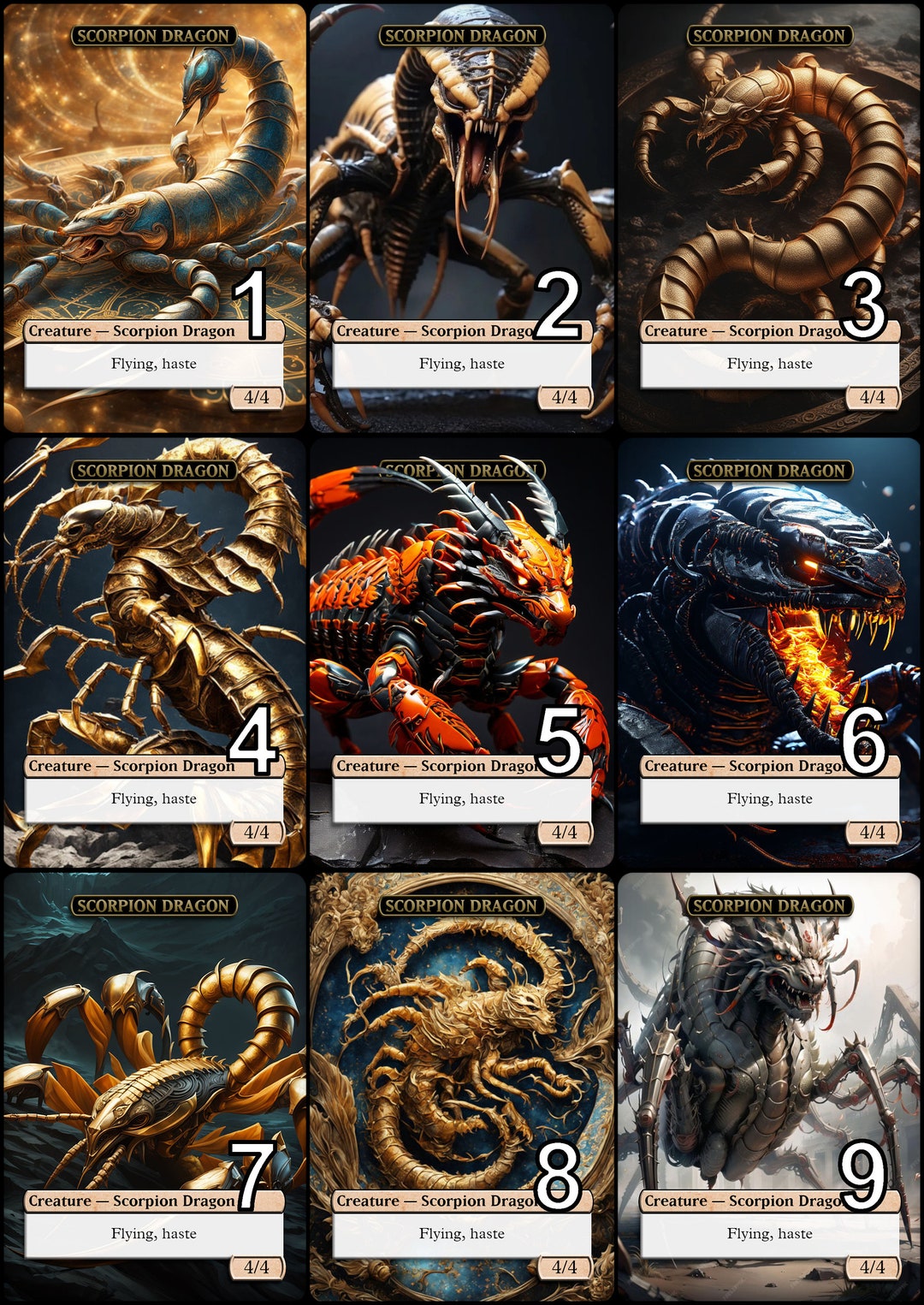 Mtg Scorpion Dragon 4/4 for Magda Token Alternative Art // Choose the ...
