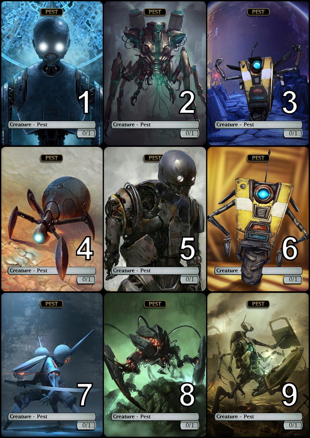 Mtg Pest 0/1 Token Alternative Art // Choose the Art! - for EDH ...