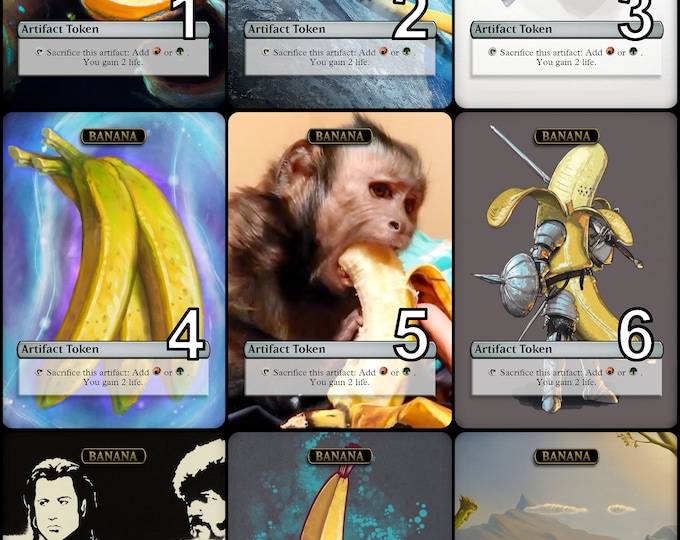 Mtg Banana Token for Kibo, Uktabi Prince Alternative Art // Choose the ...