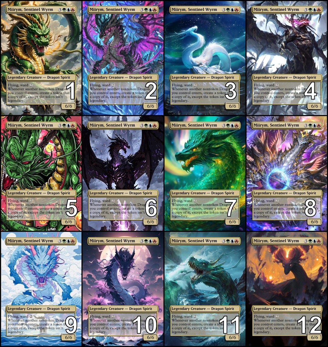 Mtg Miirym, Sentinel Wyrm Token Alternative Art // Choose the Art ...