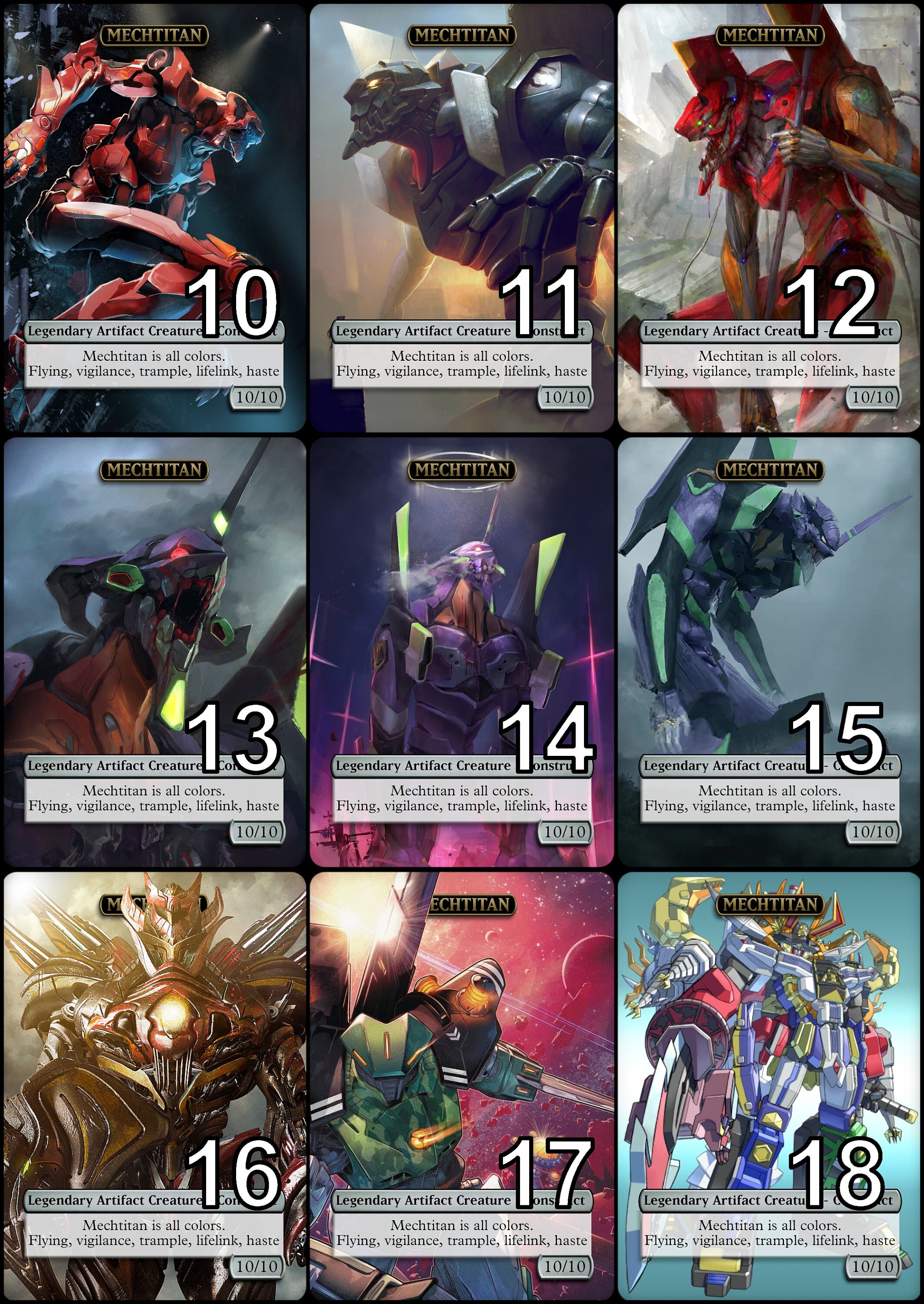 Mtg Mechtitan 10/10 Token Alternative Art // Choose the Art for EDH ...