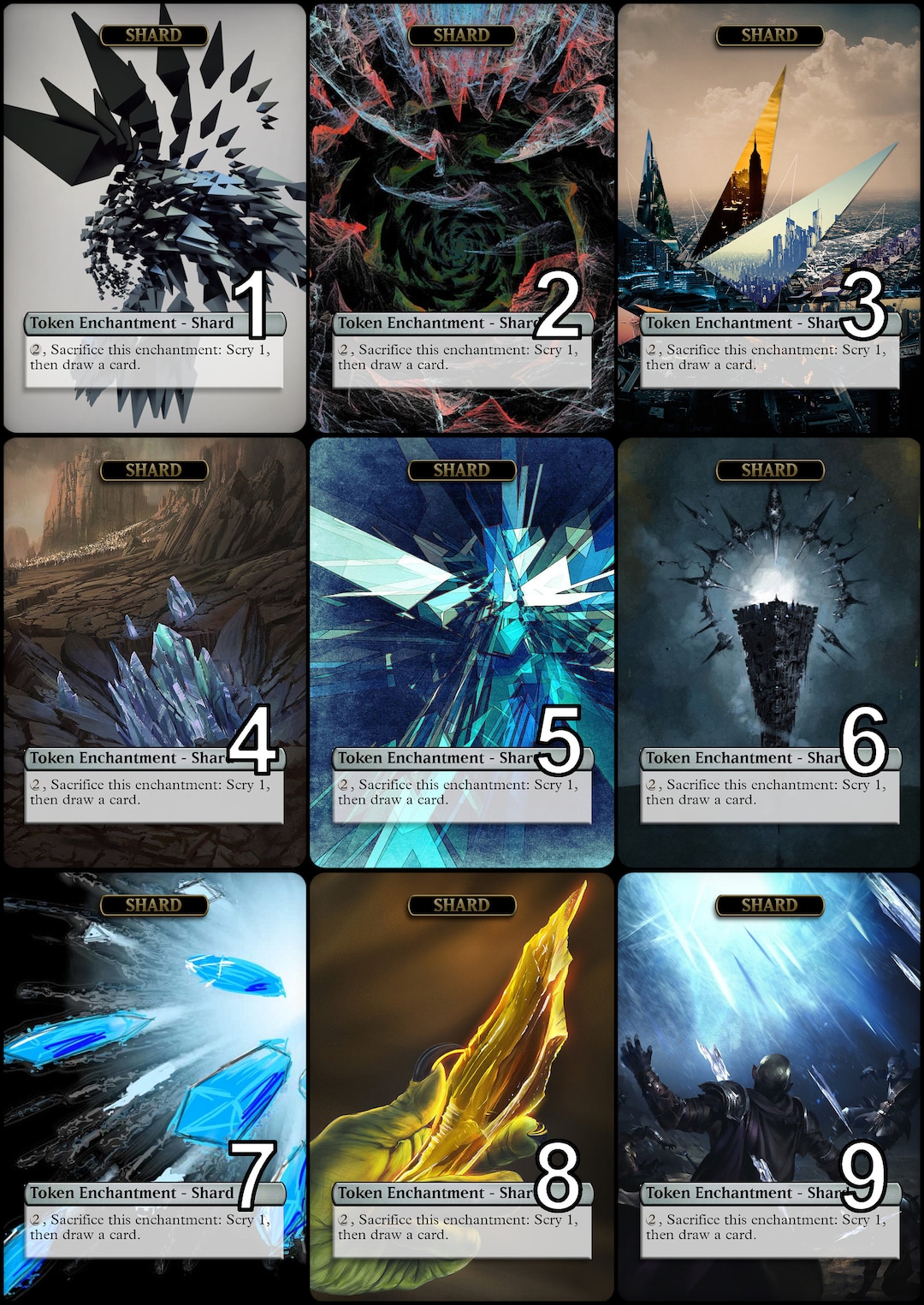 Mtg Shard Token Alternative Art // Choose the Art! - for EDH, Commander ...