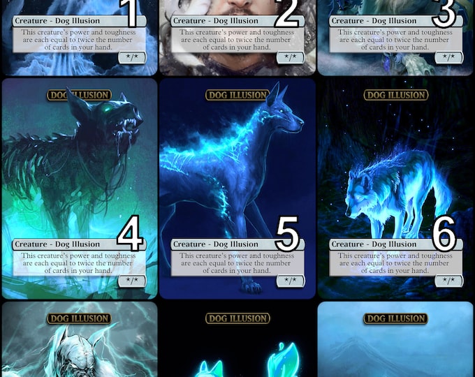 Mtg Dog Illusion */* Token Alternative Art // Choose the Art! - for EDH ...