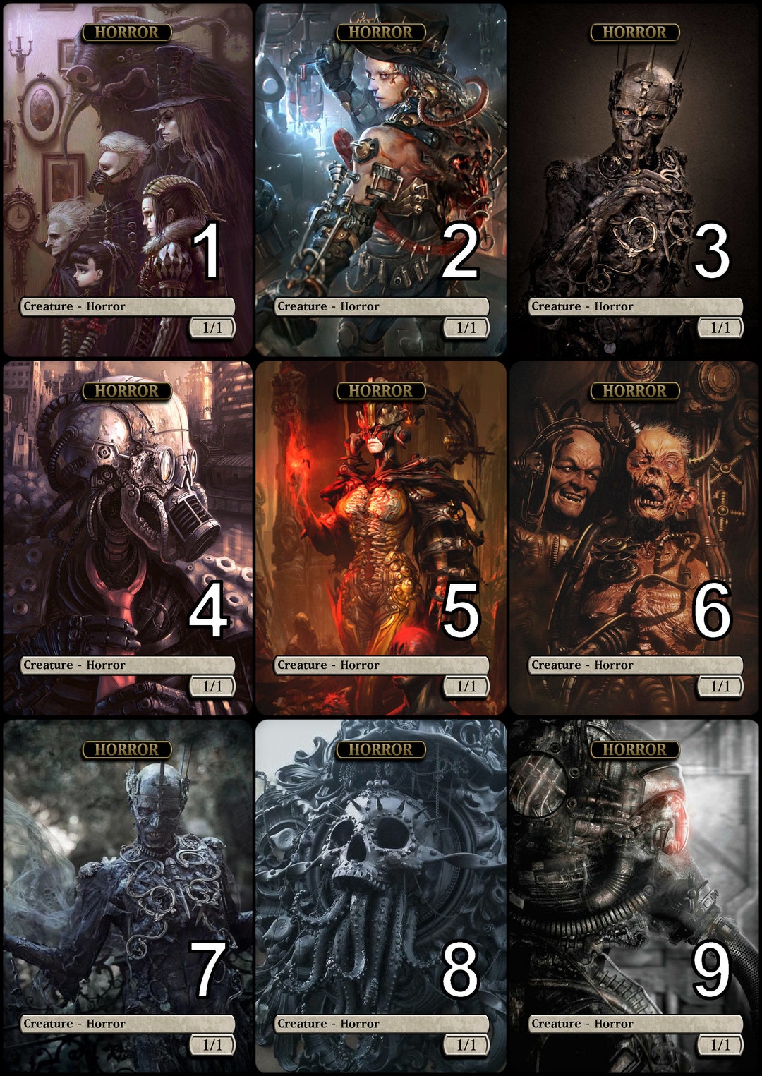 Mtg Horror 1/1 Token Alternative Art // Choose the Art! - for EDH ...