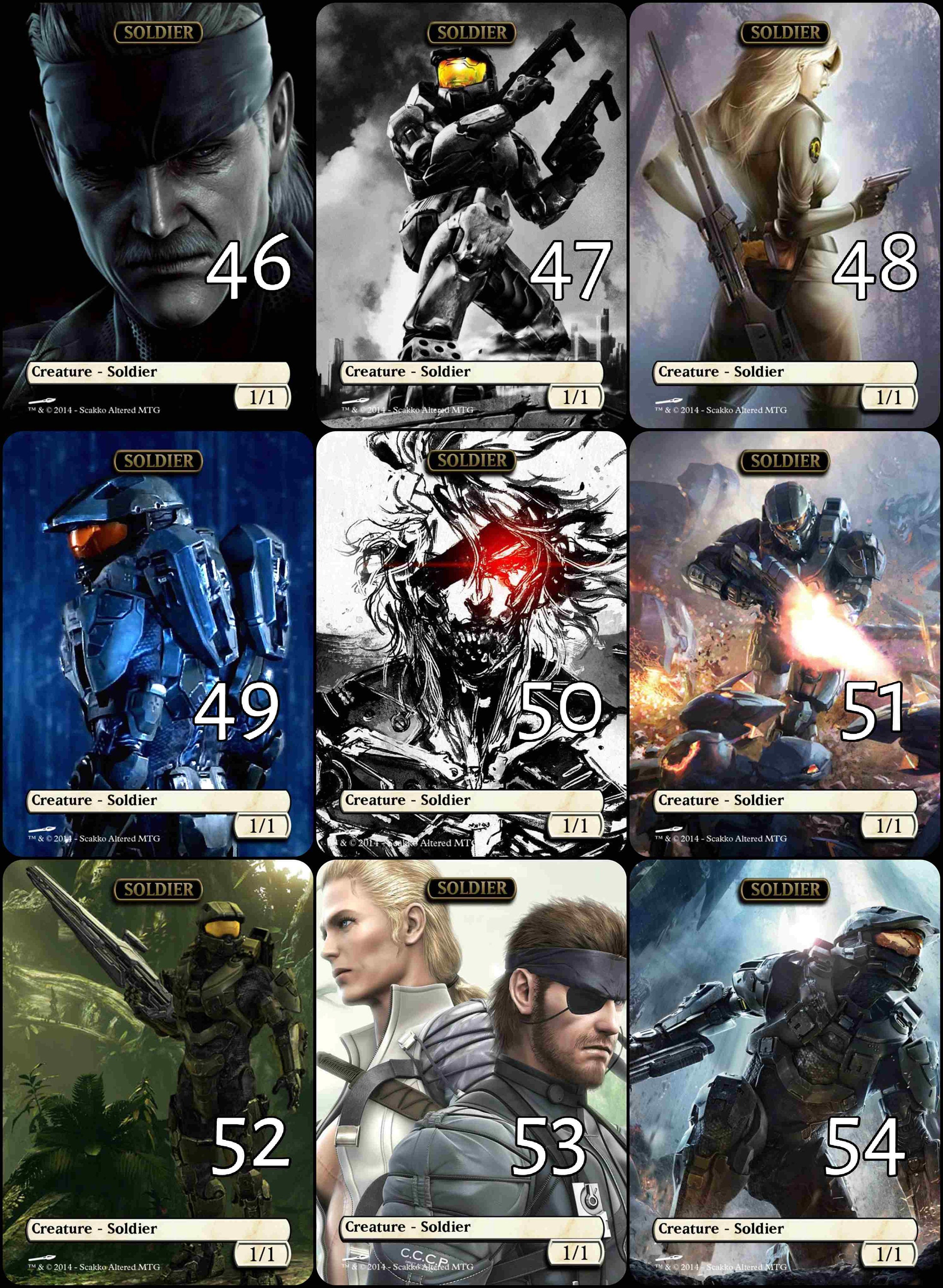 Mtg Soldier 1/1 Token Alternative Art // Choose the Art! - for EDH ...
