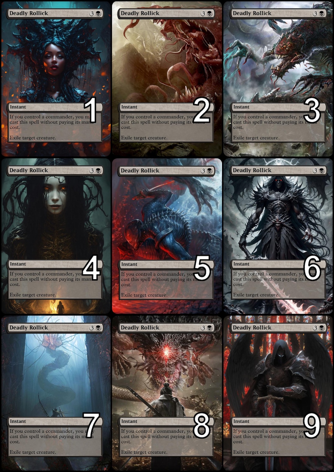 Mtg Deadly Rollick Token Alternative Art // Choose the Art! - for EDH ...