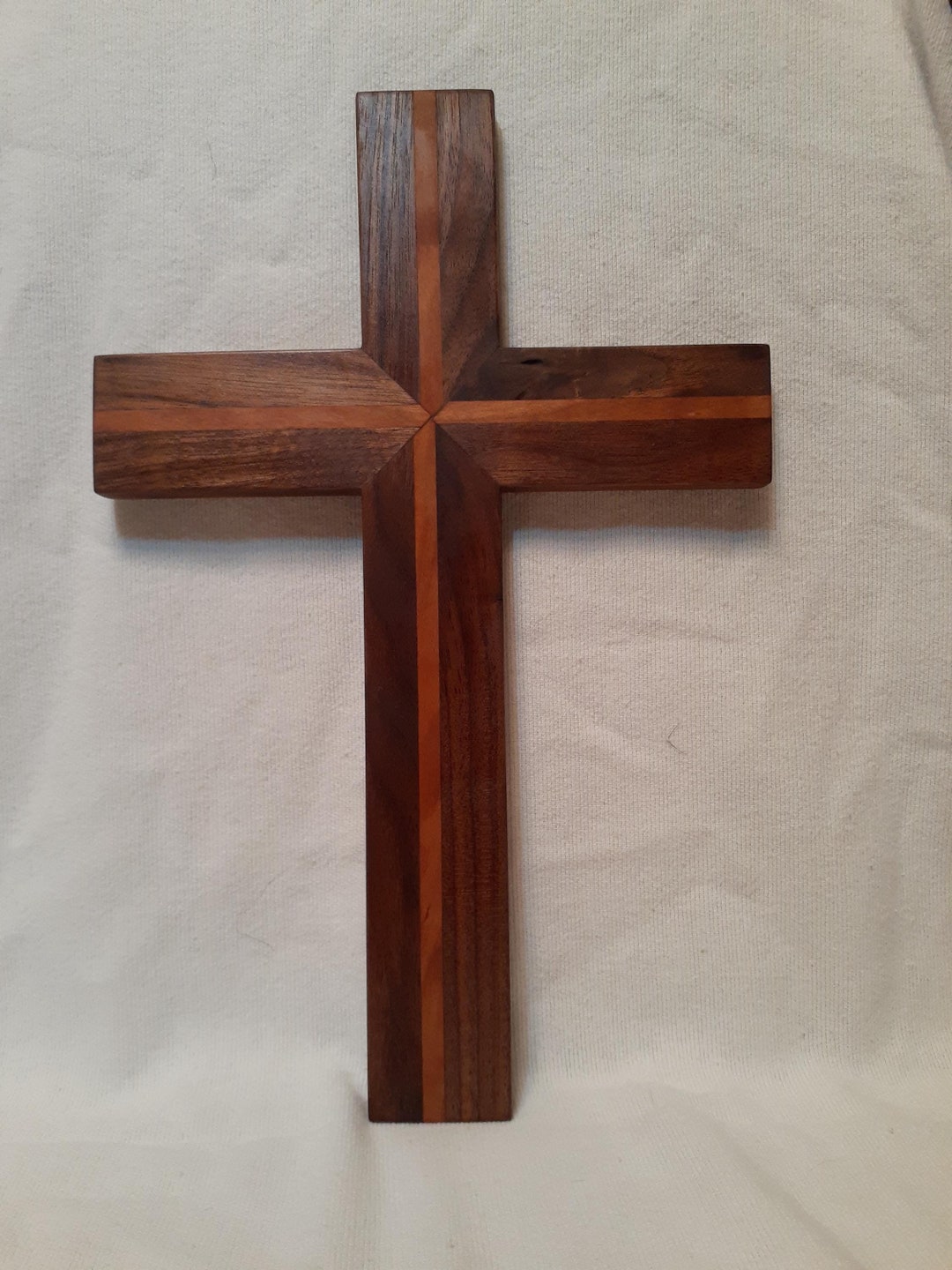 Walnut Cross With Cherry Inset 01 - Etsy