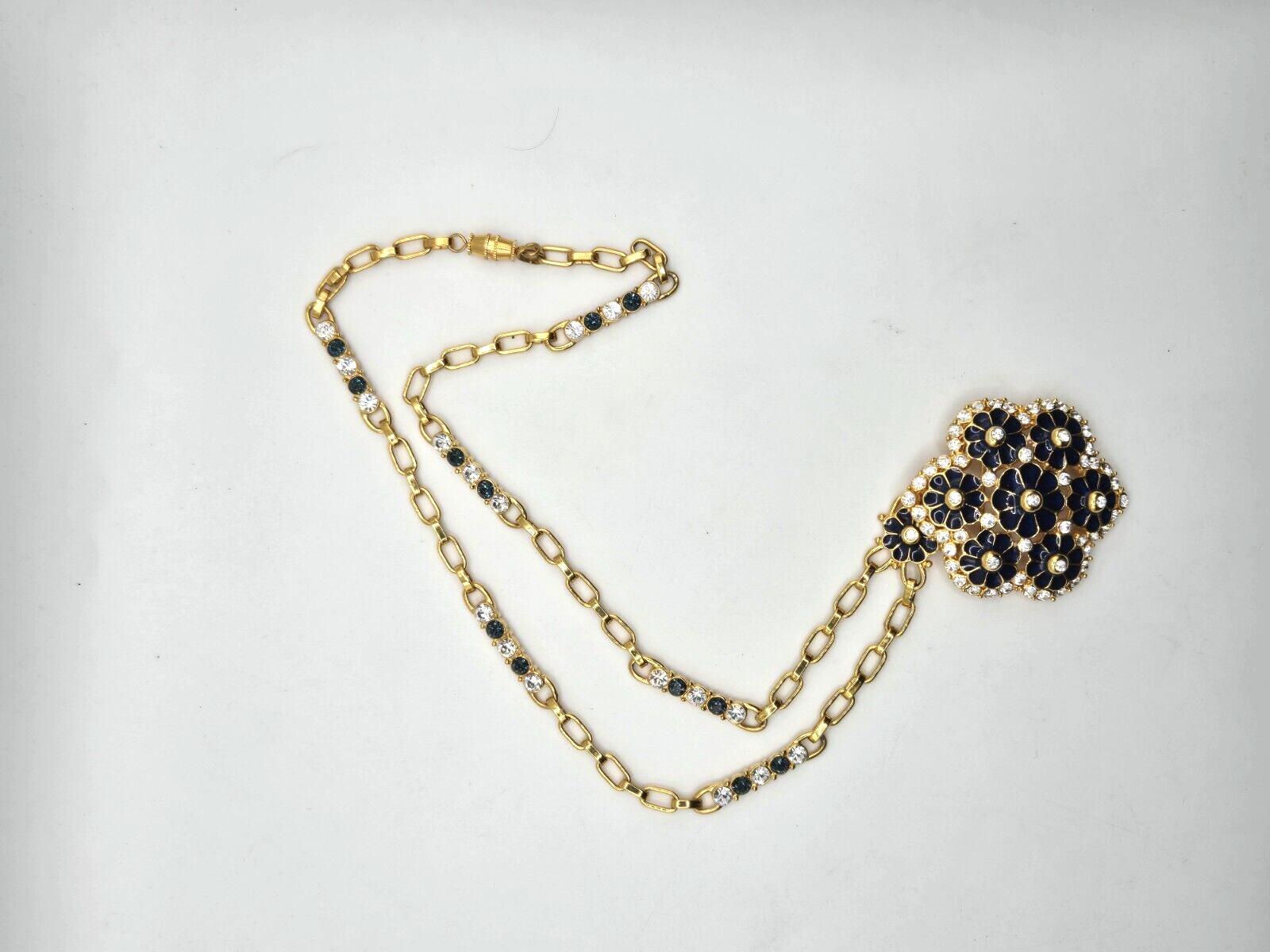 JBK JACQUELINE KENNEDY Grand Tour Necklace Signed on Pendant/pin and ...