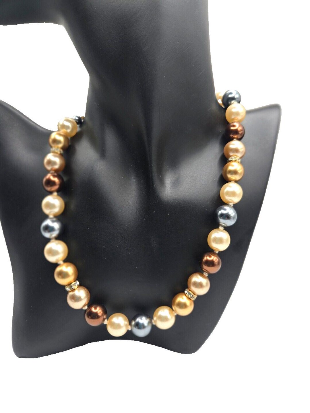 IVANA Trump Faux Pearl Four Color Necklace With Rhinestones - Etsy