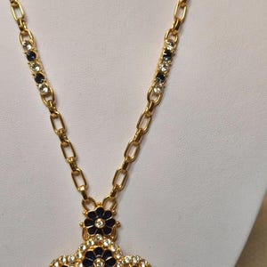 JBK JACQUELINE KENNEDY Grand Tour Necklace Signed on Pendant/pin and ...