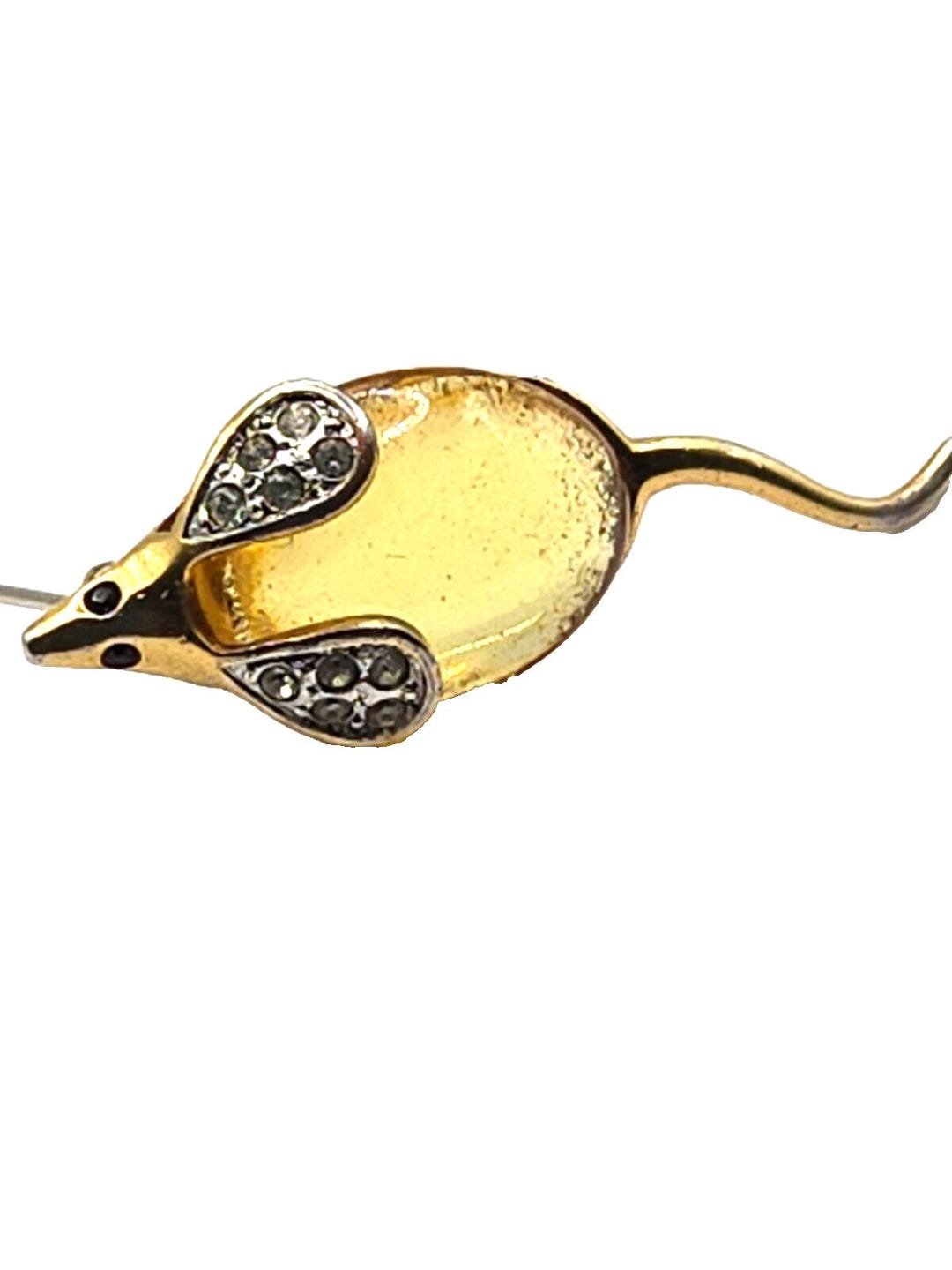 Rare BUTLER Signed Jelly Belly and Rhinestone Mouse Pin Brooch 2 Inch ...