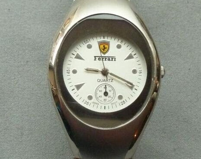 1960s Ferrari Watch Stainless Steel Back 695543 Japan Movement Silver ...
