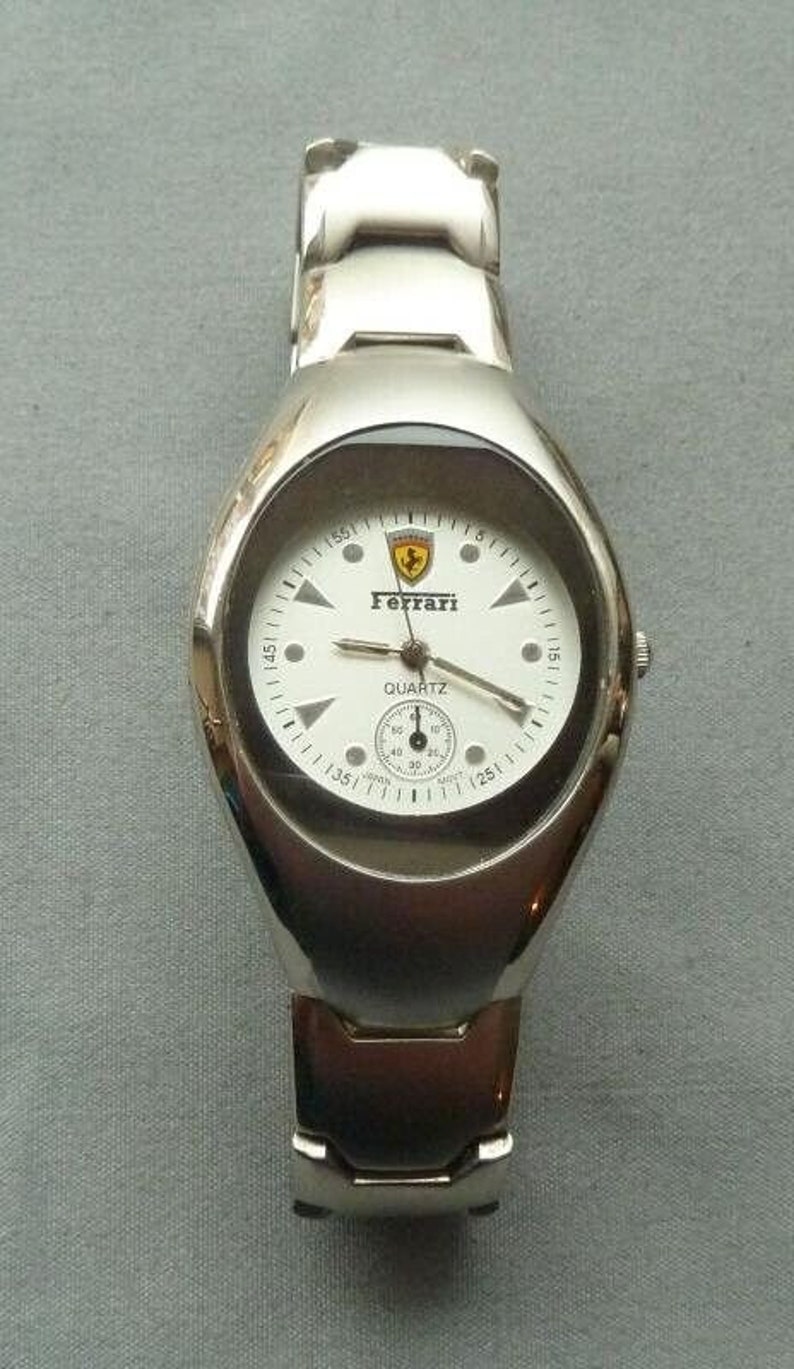 1960s Ferrari Watch Stainless Steel Back 695543 Japan Movement Silver ...