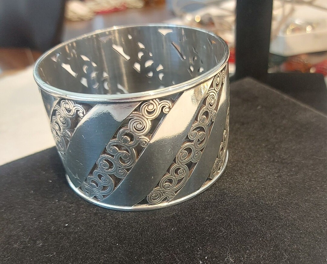 Brighton Silver Plate Bangle Bracelet Thick Chunky Statement - Etsy