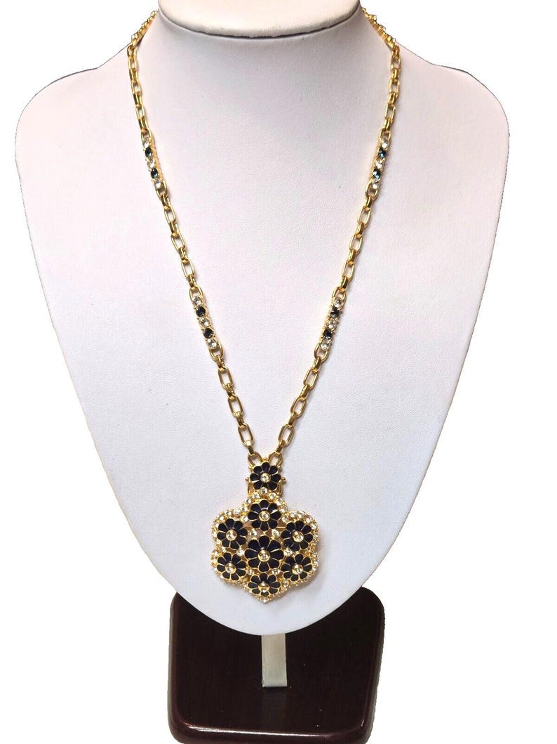 JBK JACQUELINE KENNEDY Grand Tour Necklace Signed on Pendant/pin and ...