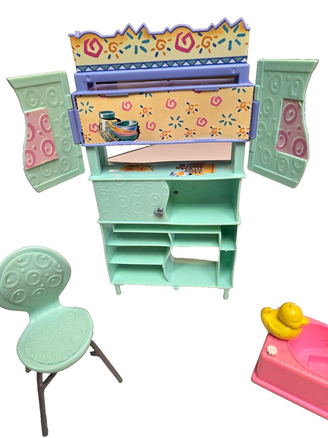 Lot of Barbie Doll College Cupboard Chair Bath and Midge Doll Case - Etsy