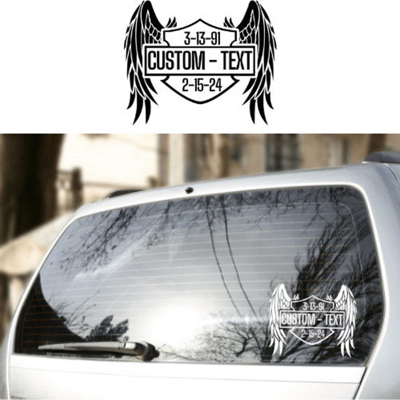 Custom Biker Memorial Decal in Memory Sticker Motorcycle Memorial Decal ...