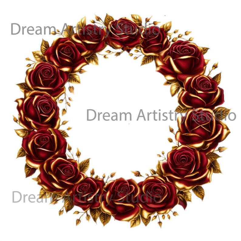 7 Red Roses Flowers Png, Embellishments, Frames, Borders, Commercial ...