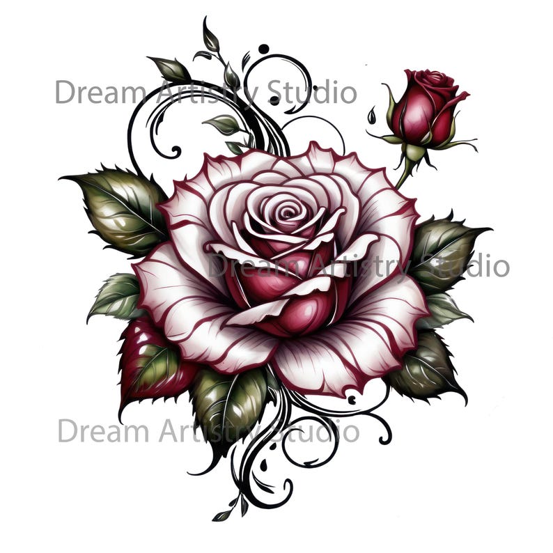 7 Roses Flowers Png, Printable Flowers Clipart, Printable Roses ...