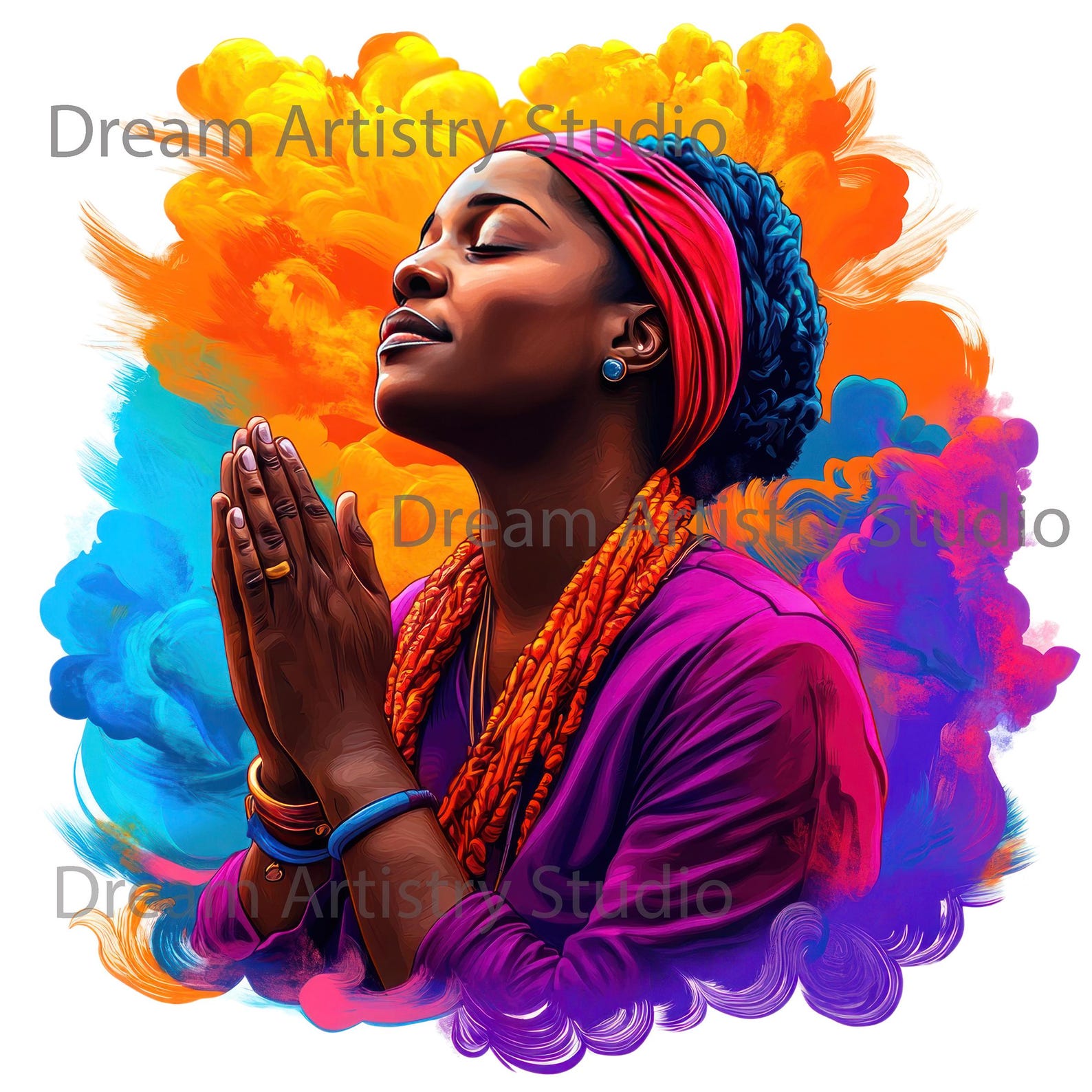 7 Watercolor Black Woman Praying Clip Art, African American Woman Prayer Png, Religious Clipart ...