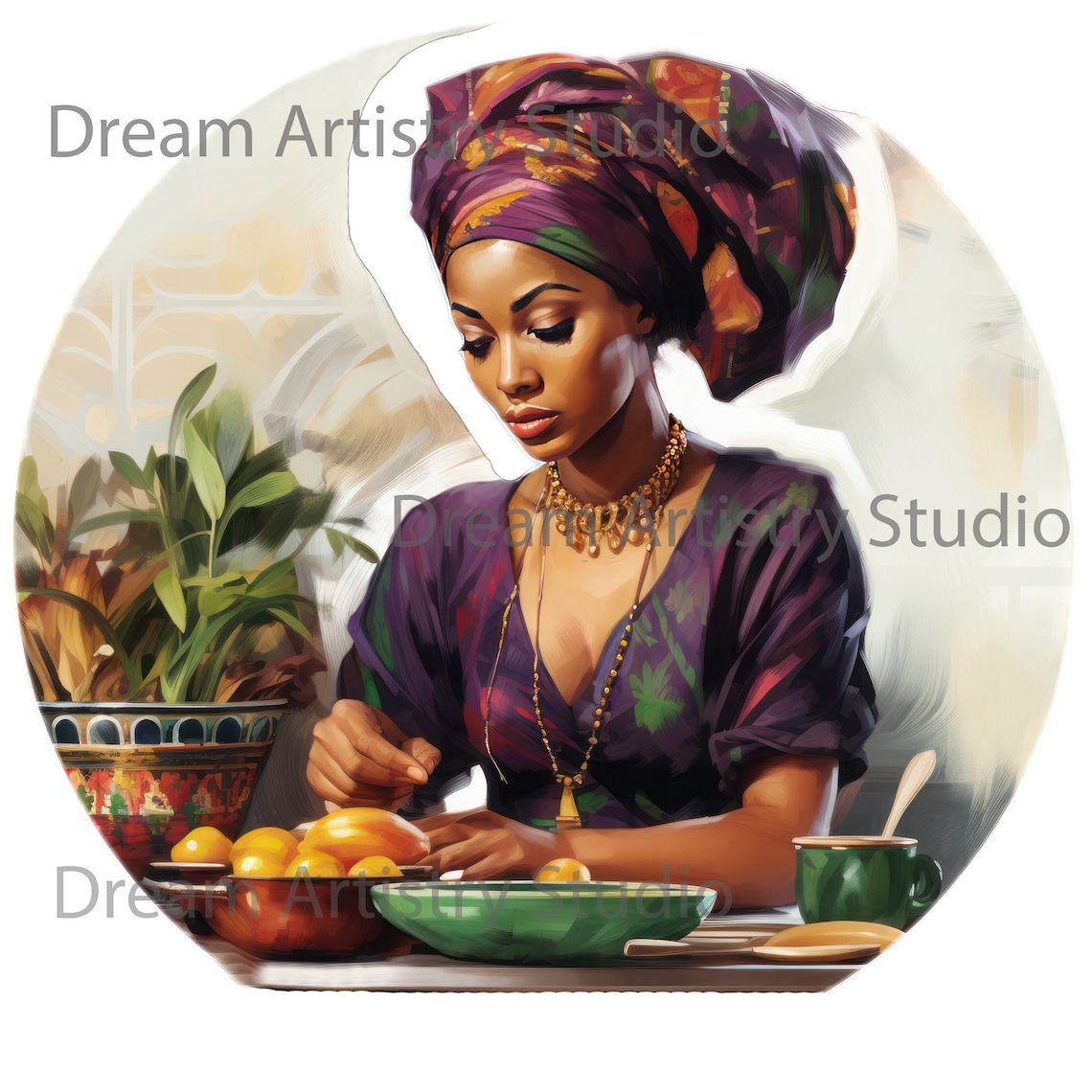 7 Watercolor Black Woman Cooking Clipart, Afro American Woman Cook ...